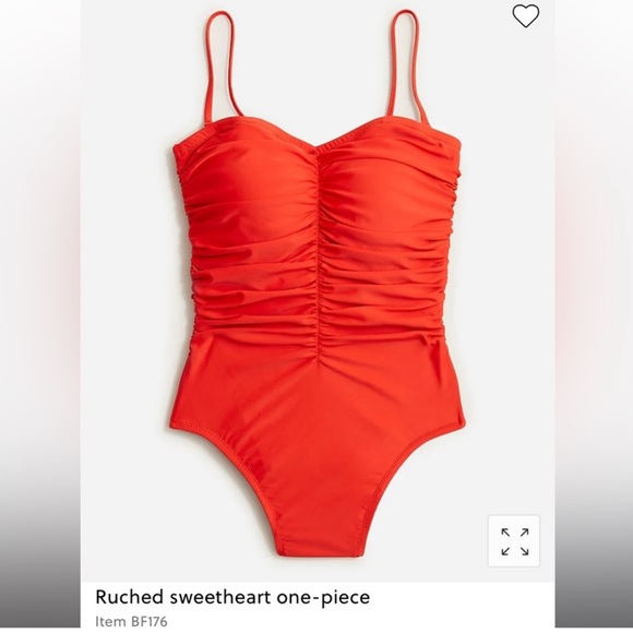 J. Crew | Swim | Nwt J Crew Bf76 Ruched Sweetheart One Piece Swimsuit ...